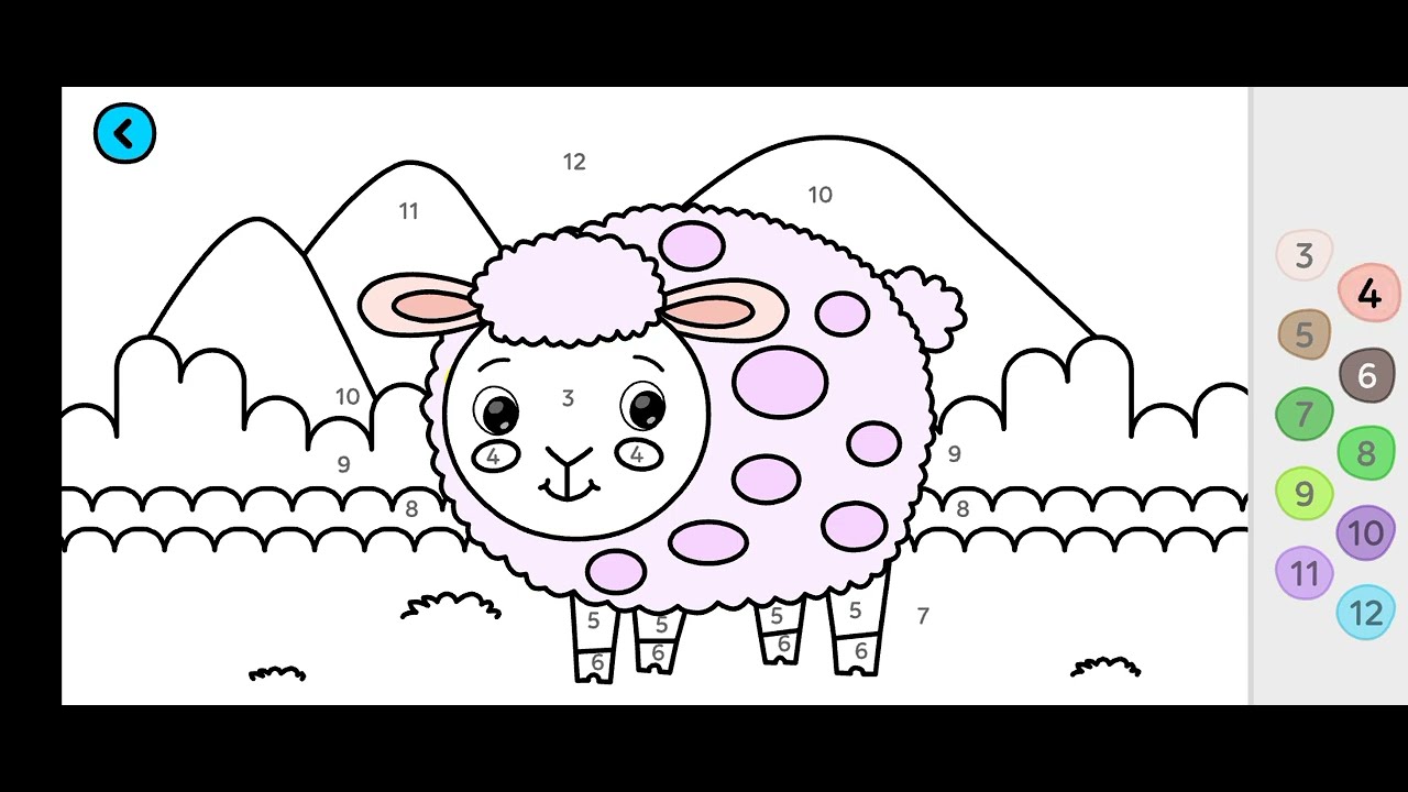 COLOR SHEEP BY NUMBERS 🔢 - YouTube