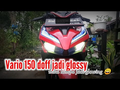 pasang stiker putih transparan full body Vario || perubahan dari doff ke glossy