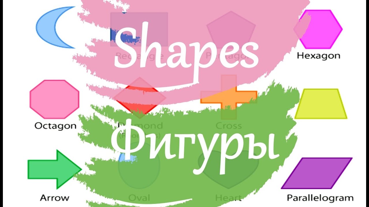 Learn shapes in English and Russian for kids.Учим фигуры на английском ...