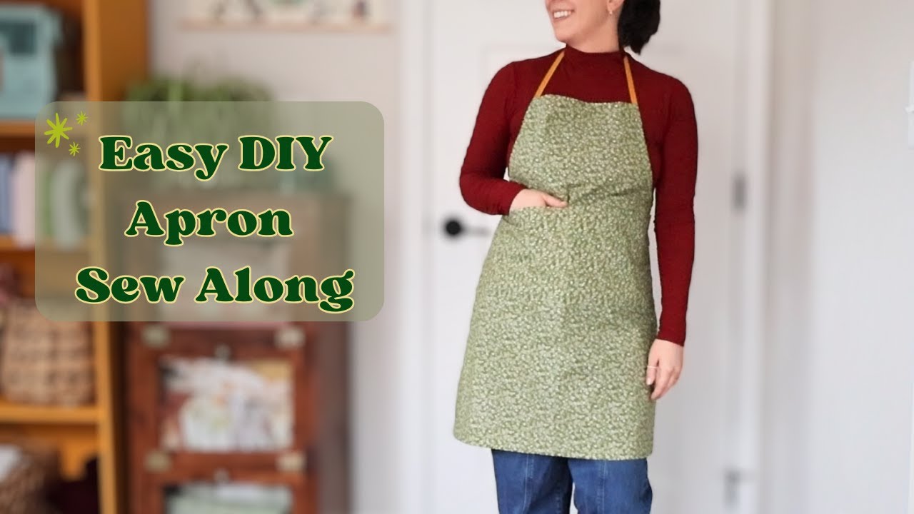 How To Sew An Apron: Easy Sewing Tutorial: No Pattern Needed - YouTube