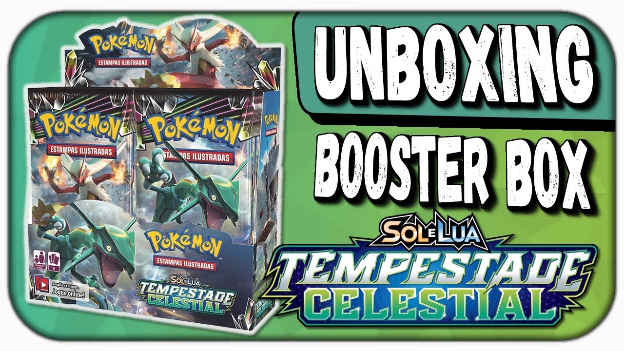 UNBOXING - Booster BOX Tempestade Celestial SM7! (Pokémon TCG) - YouTube