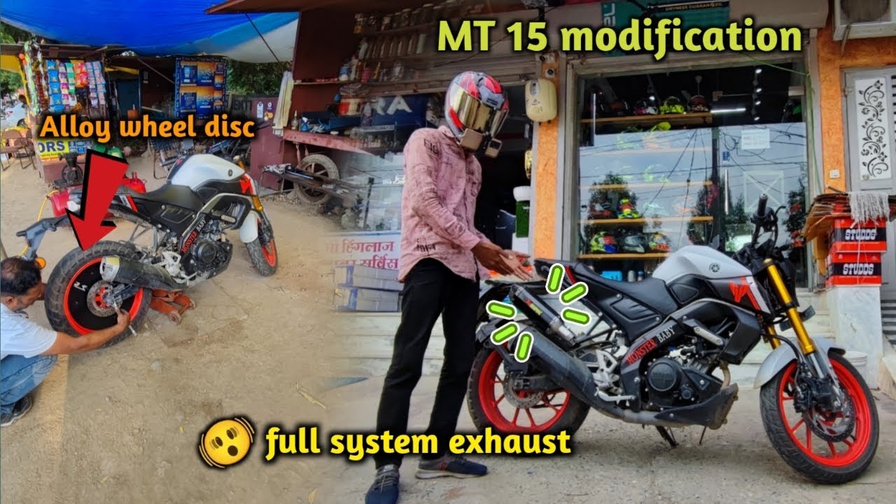 MT 15 Modification / full system exhaust 😱 / new Alloy wheel disc 👀 ...