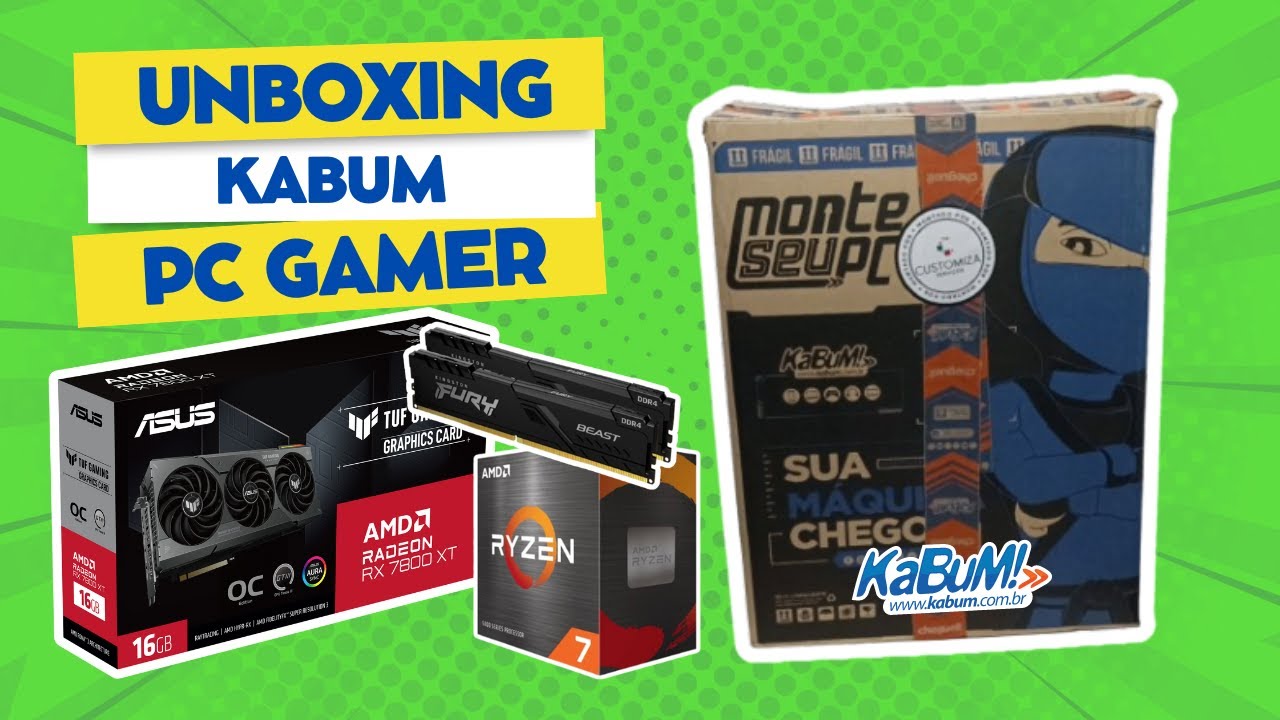 Unboxing PC Gamer KABUM - Monte seu PC - YouTube