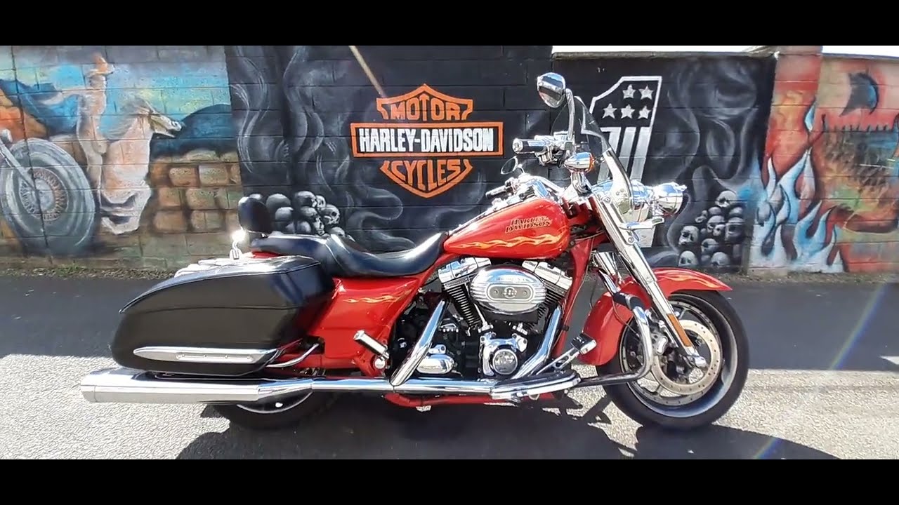 2007 Razor Red Harley Davidson FLHRSE Roadking CVO 1802cc - YouTube