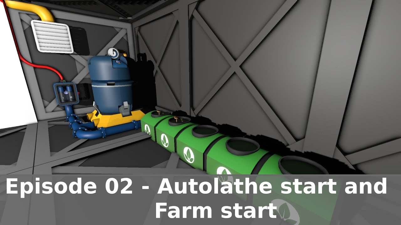 Stationeers S1E02 - Mimas - Autolathe start and Farm start - YouTube