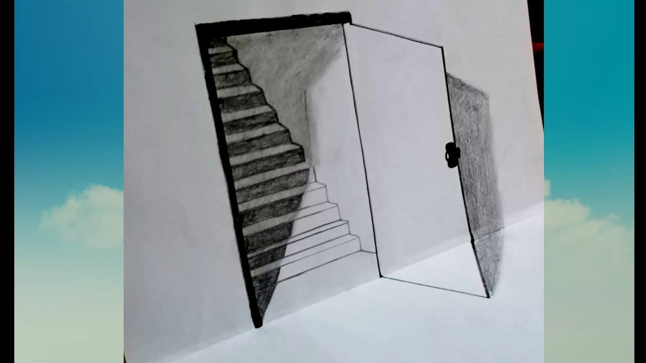 How to drawing a 3D 🚪 Door || Drawing || Art - YouTube