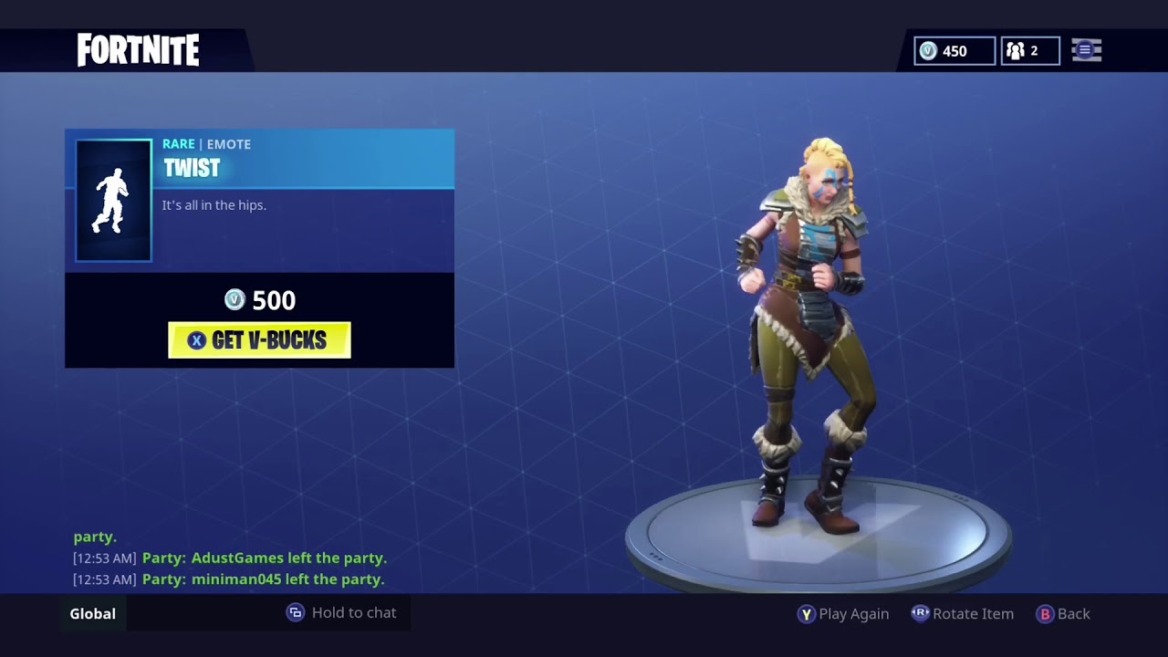 Fortnite Twist Emote For 1 Minute - YouTube