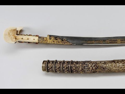 Yatagan with Scabbard, “Yatağan ile Kın” 1825-1826 A.D. - YouTube