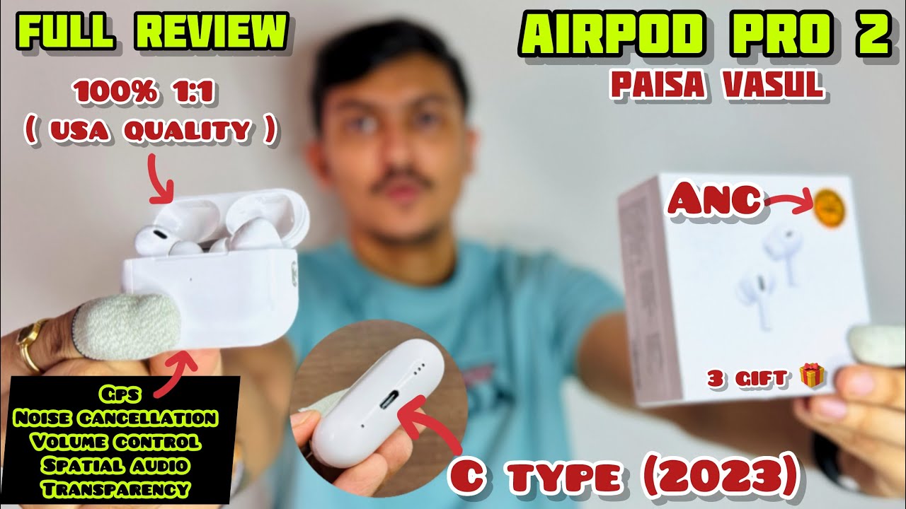 Airpod Pro 2 ( Type-C ) Noise cancellation | Gps | Volume control | 2 ...