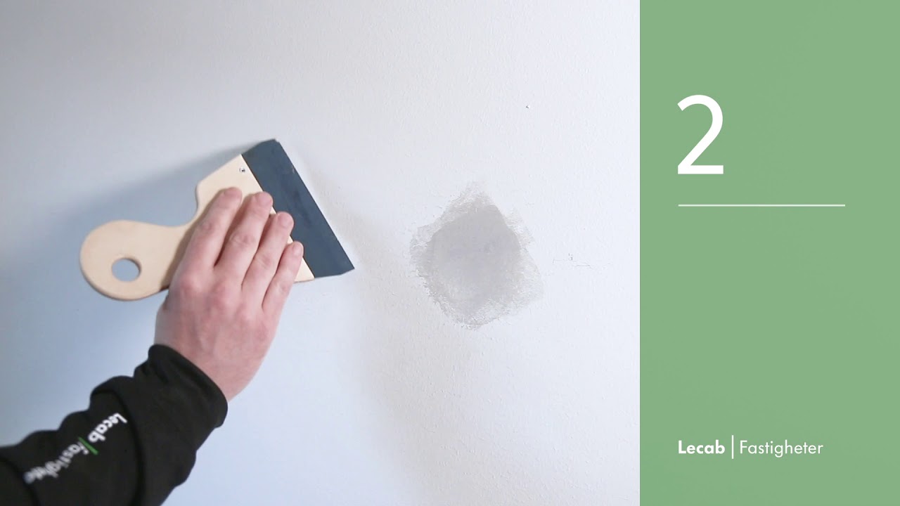 Lecab Fastigheter - Spackla och måla över ett hål - YouTube