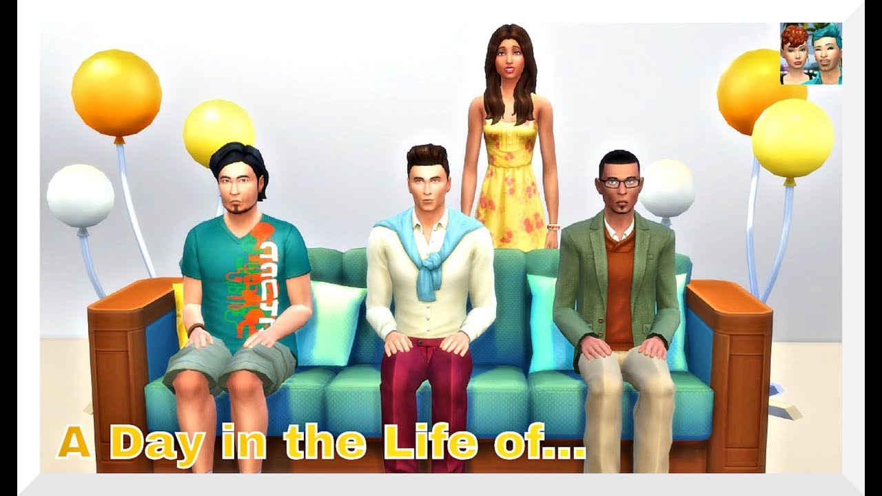 SIMS 4 VIDEO | A DAY IN THE LIFE OF | THE ROOMIES HOUSEHOLD - YouTube