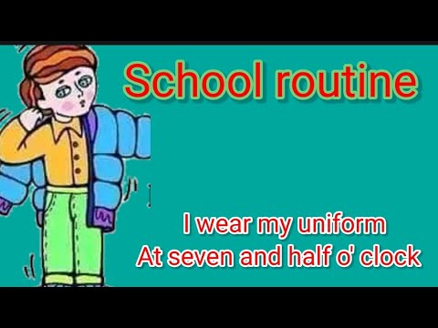 school routine _ a story about a day at school _ learning videos for ...