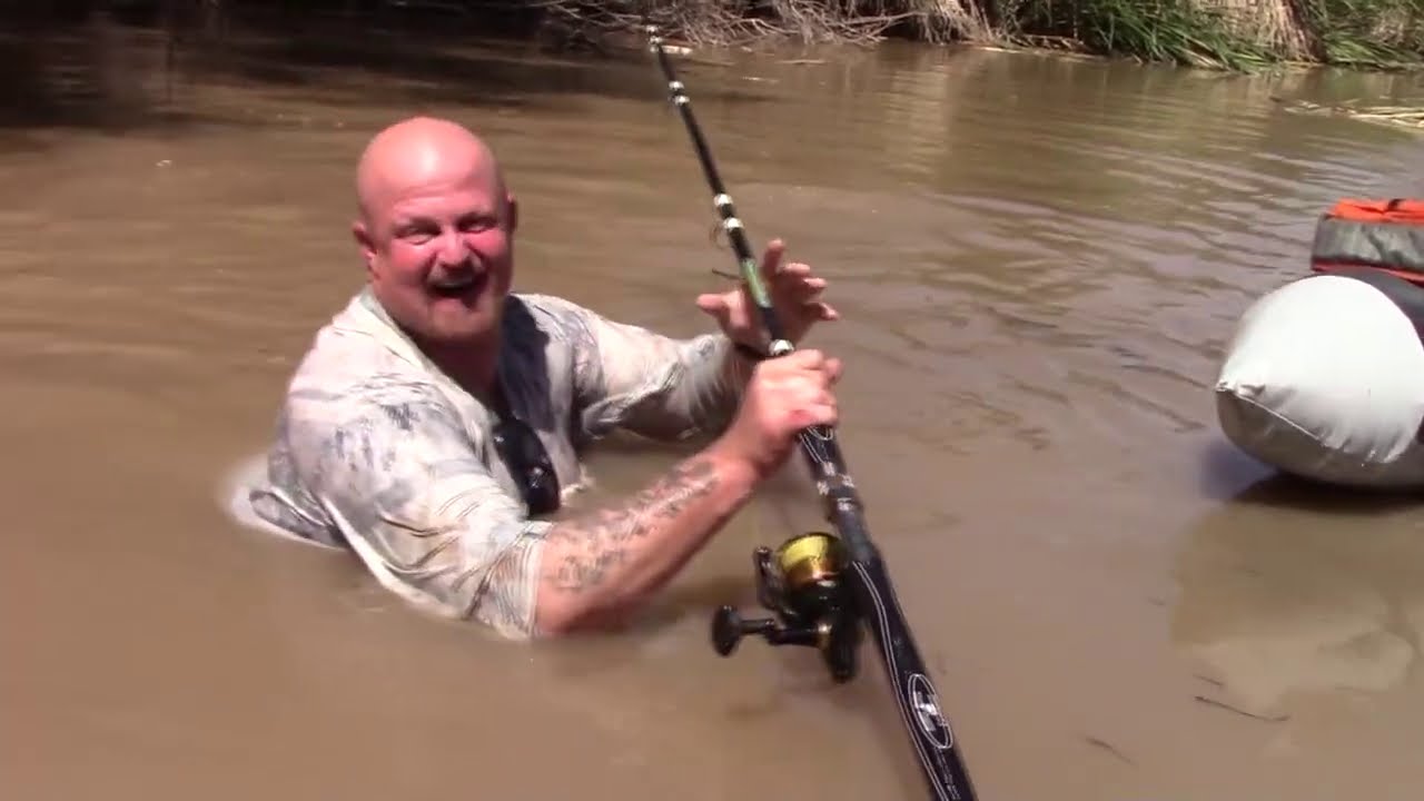 Guy LOSES fishing rod with 40lb CATFISH on the line and DIVES IN after ...