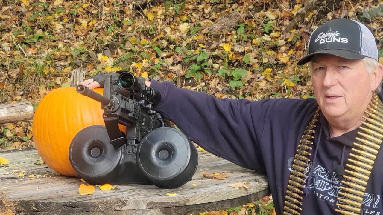 Pumpkin Carving With Guns! Halloween Special 2021 - YouTube
