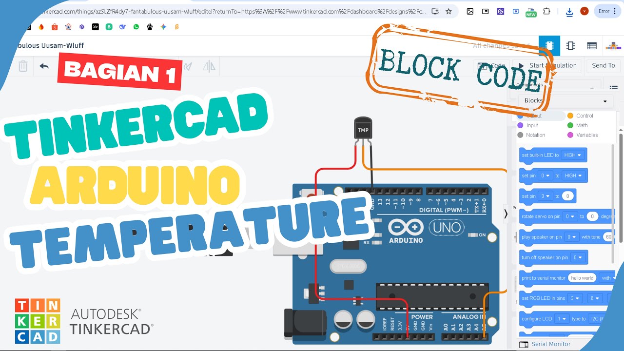 TUTORIAL PROGRAM SENSOR TEMPERATURE ARDUINO MENGGUNAKAN KODE BLOCK ...