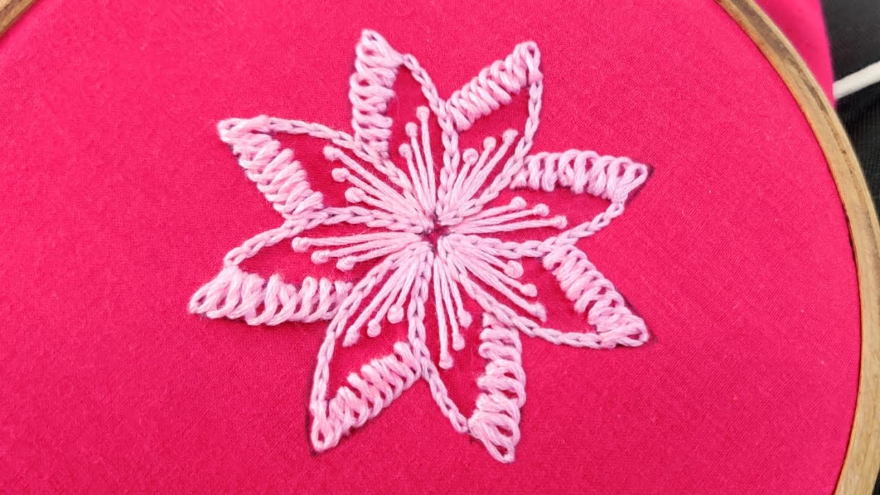 Fancy & Pretty Flower Embroidery Design for Dress | Hand Embroidery ...