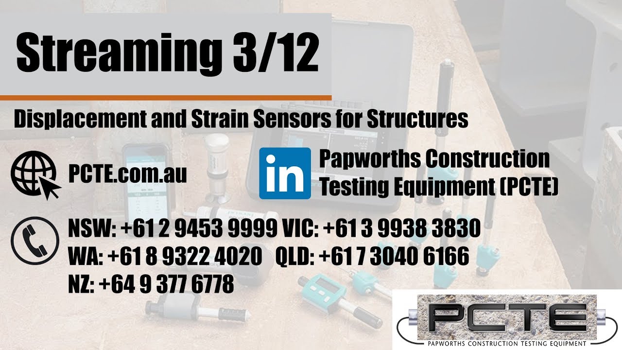 PCTE Webinar: Displacement and Strain Sensors for Structures - YouTube