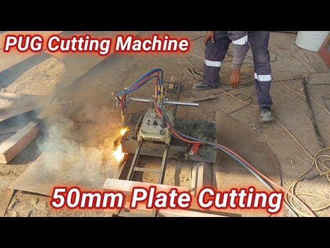 MS Plate Cutting || PUG Cutting Machine || - YouTube