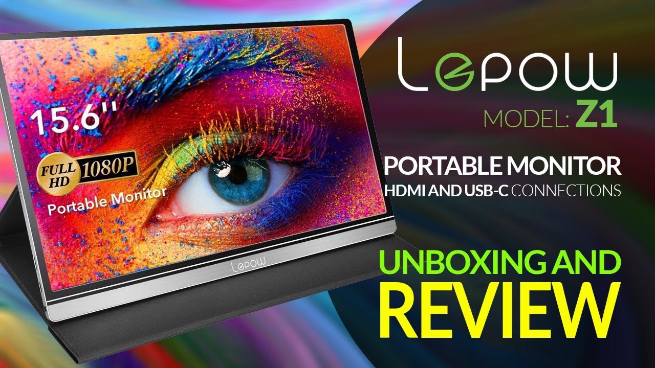 LePow Z1 15.6 inch Portable Monitor - Unboxing And Review - YouTube