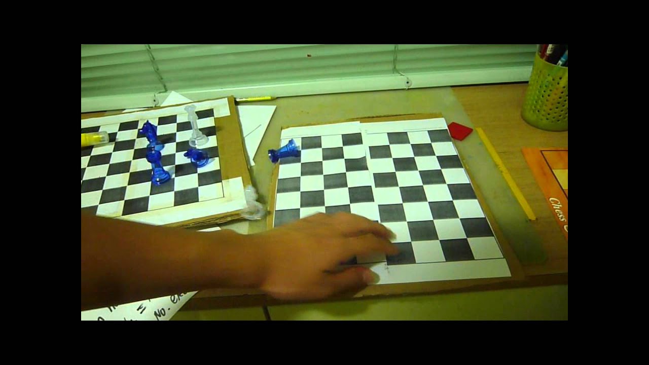 How to make a cardboard chessboard - YouTube