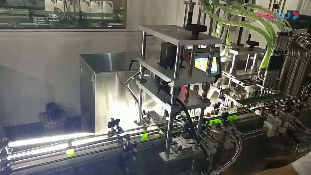 Cheap Automatic Shower Gel Filling Machine - YouTube