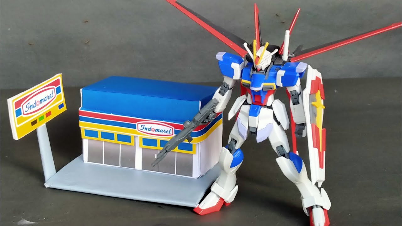 cara membuat miniatur indomaret dari kertas (papercraft) - YouTube