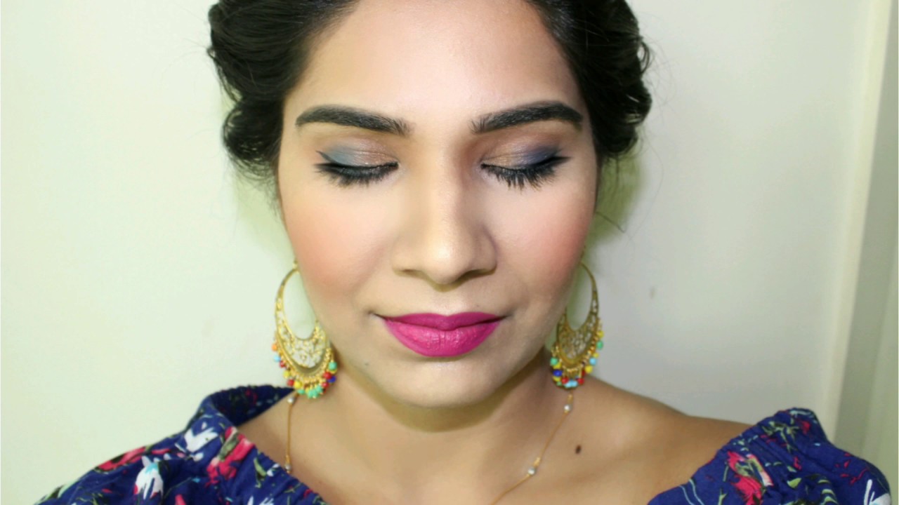 Soft Blue Eyes Makeup - YouTube