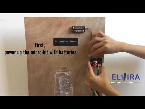 BBC microbit Automatic cat feeder - YouTube