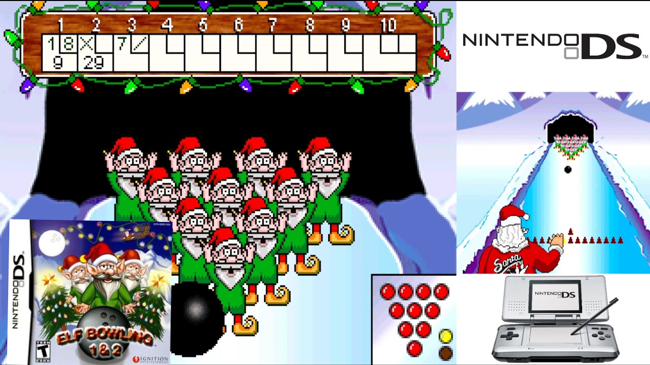 Elf Bowling 1 & 2 (2005) Nintendo DS Gameplay in HD - YouTube