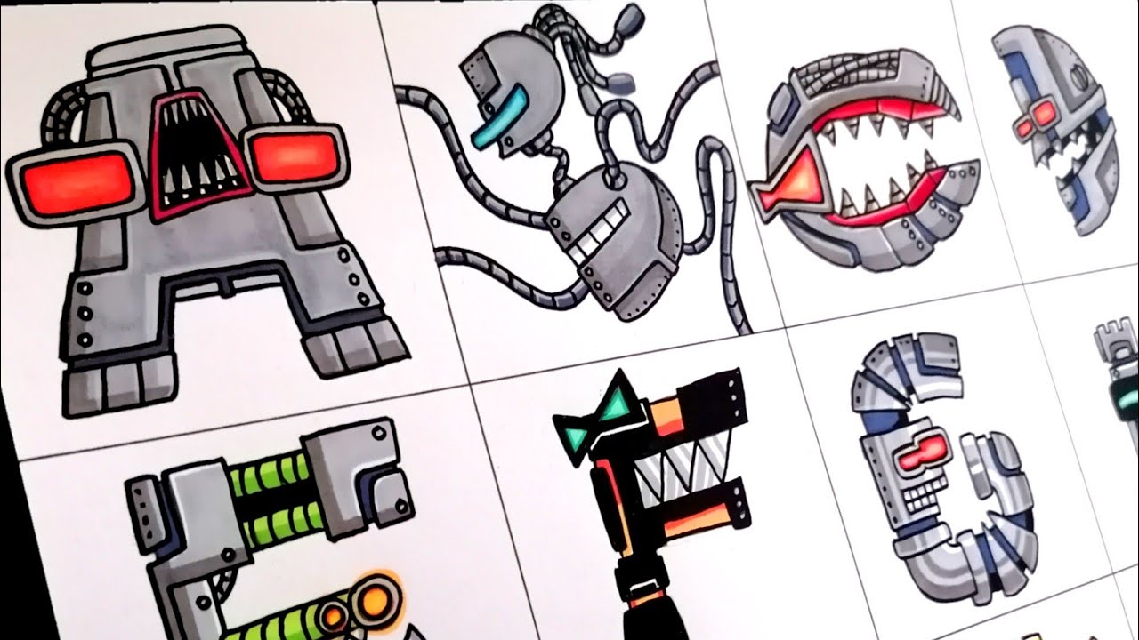 Dibujo ALPHABET LORE pero son ROBOT de PROJECT PLAYTIME | drawing ...