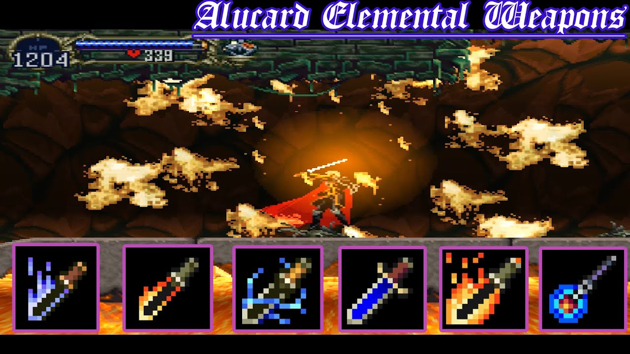 Alucard Weapons Showcase (Part I) - Castlevania Symphony of the Night ...