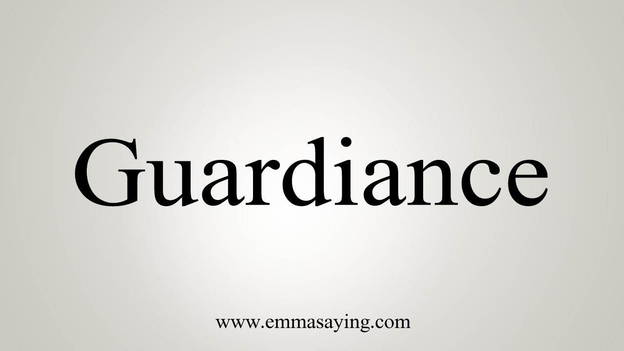 How To Say Guardiance - YouTube