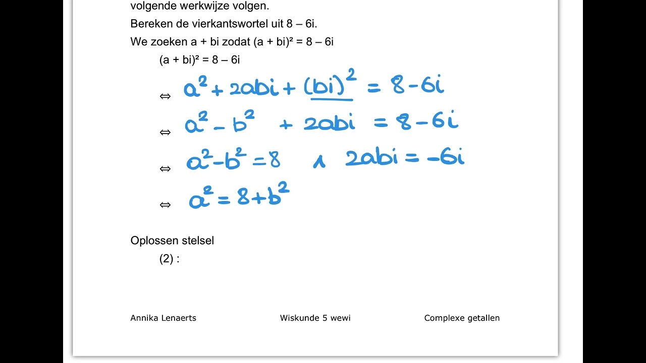les 2 Complexe getallen - YouTube