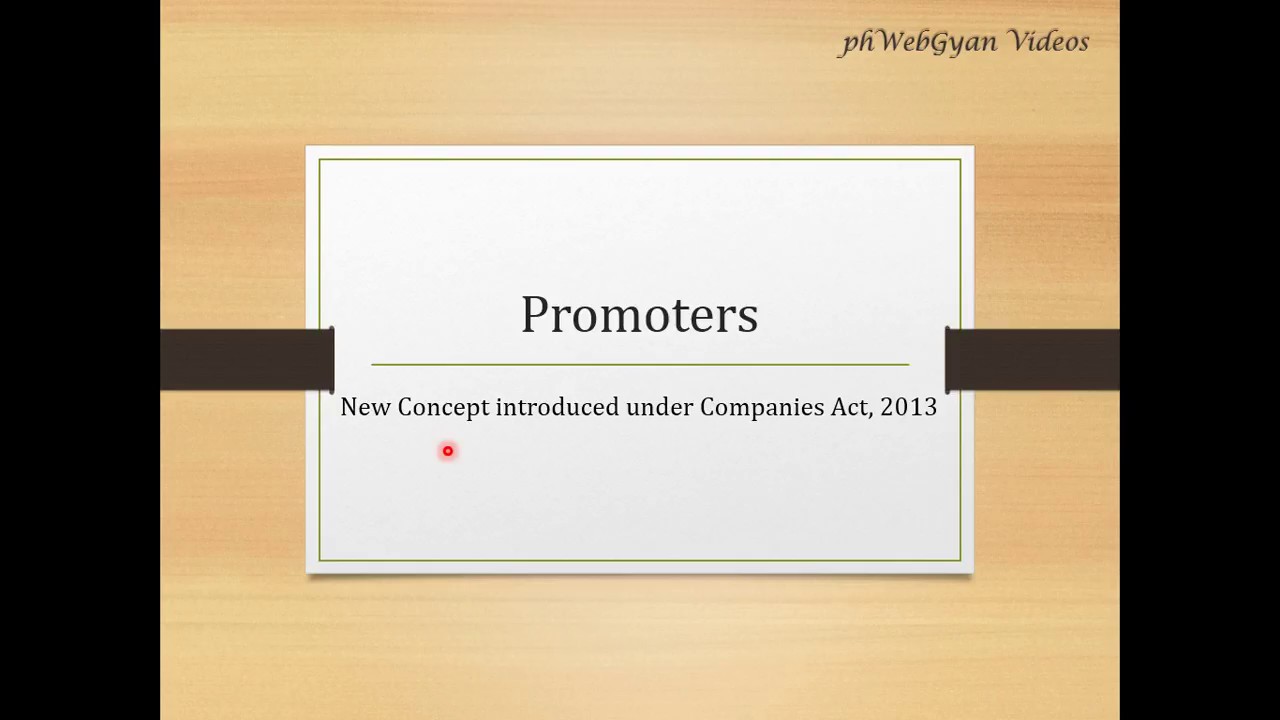 Definition of Promoters- Explained by CS Harshita Kant - YouTube