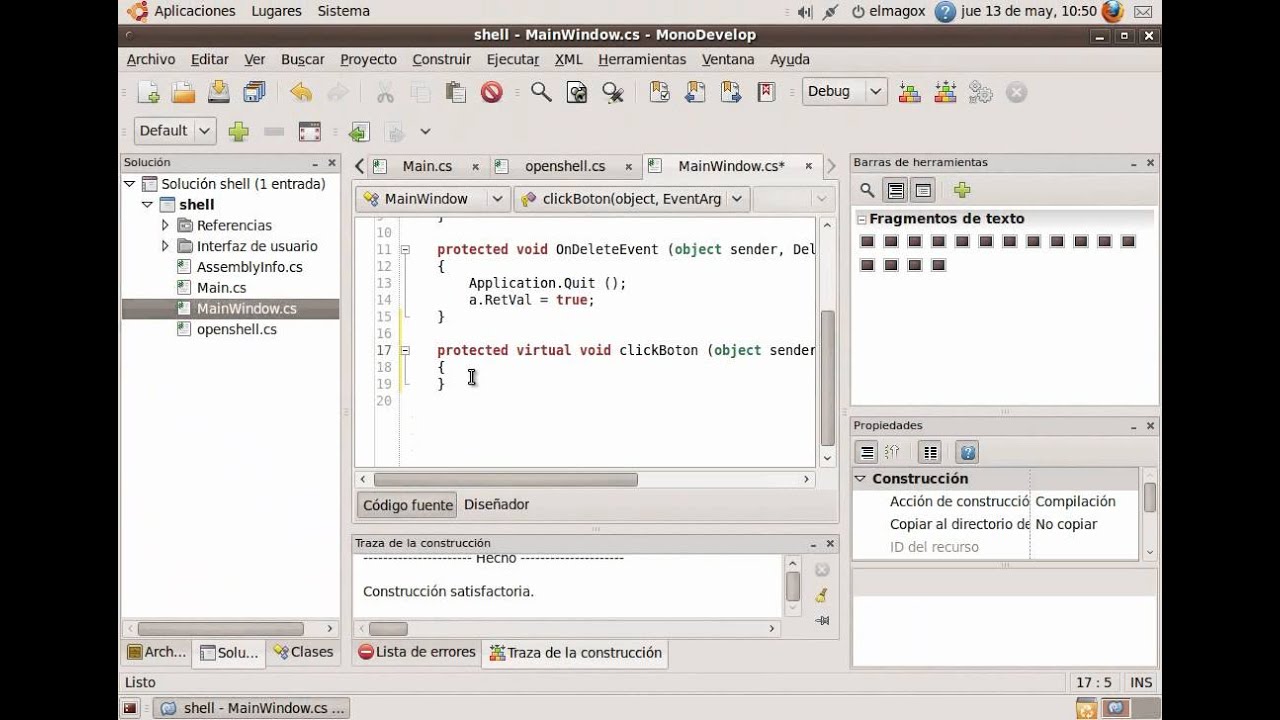 Ejecutar Comandos en GNU/Linux Desde una Aplicación GTK en C Sharp con Monodevelop (parte 2 ...