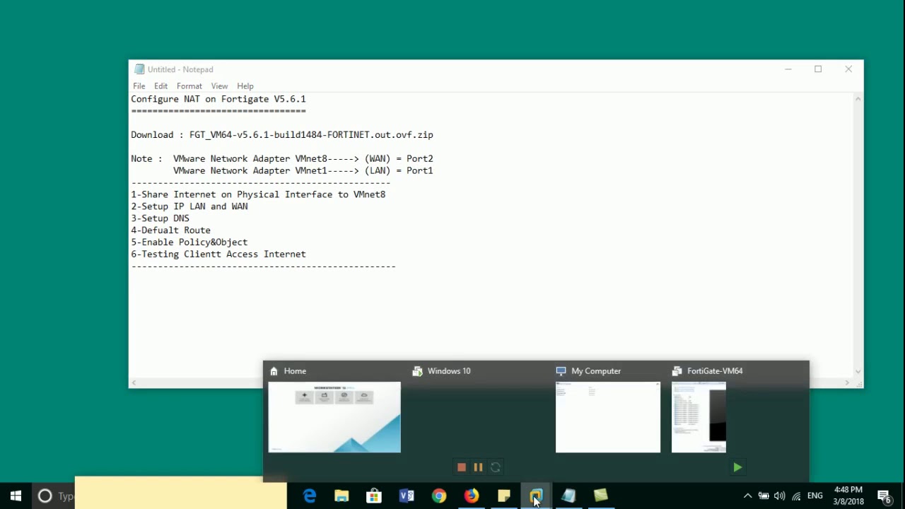 How to Configure NAT on Fortigate V5.6.1_Part01 - YouTube