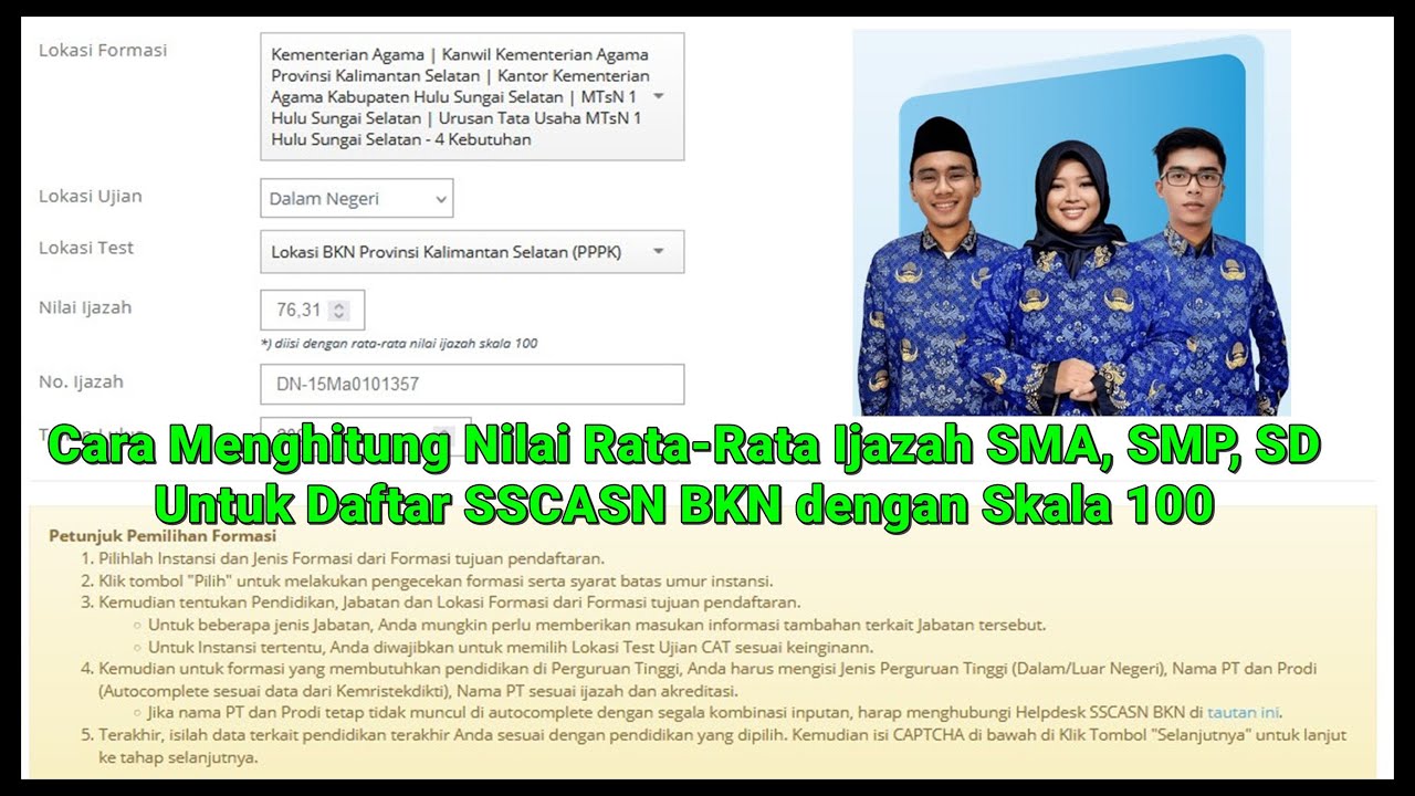 Cara Menghitung Nilai Rata2 Ijazah SMA, SMP, SD Skala 100 untuk mengisi ...