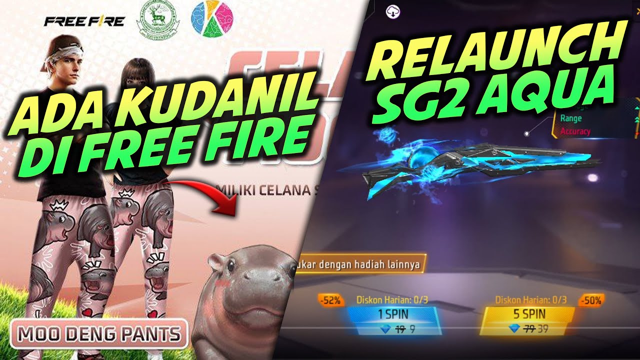 SG2 AQUA BURST RILIS LAGI !! Gratisan Kolaborasi Free Fire x Moo Deng ...