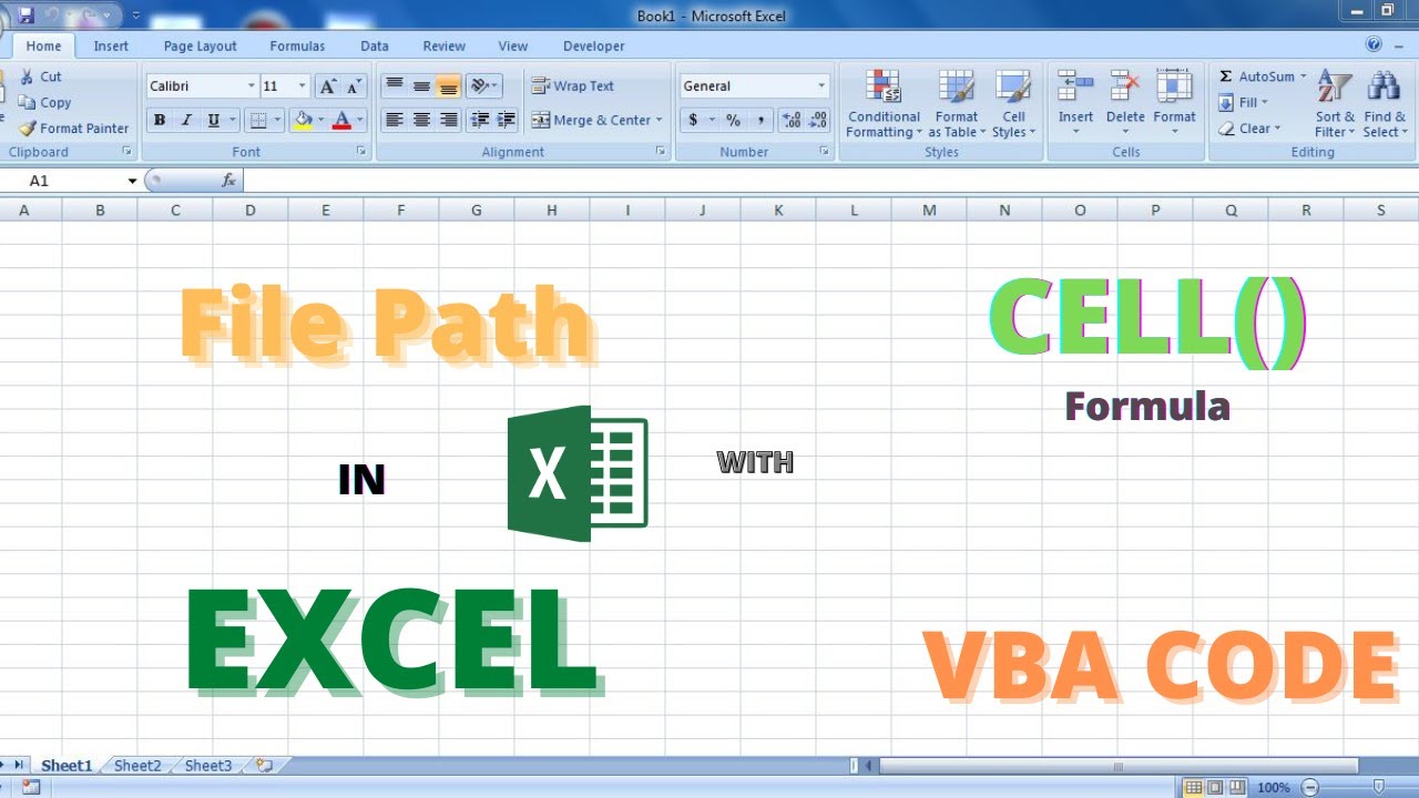 File Path In Excel With Cell Function Or VBA Code Excel Tutorial In File Path In Excel With Cell Function Or VBA Code Excel Tutorial In