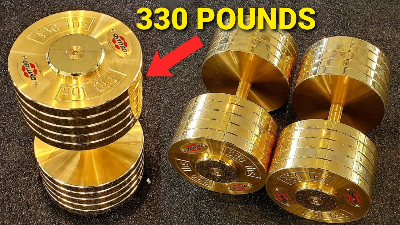 World s BIGGEST Dumbbell 330 POUNDS OF SOLID GOLD YouTube