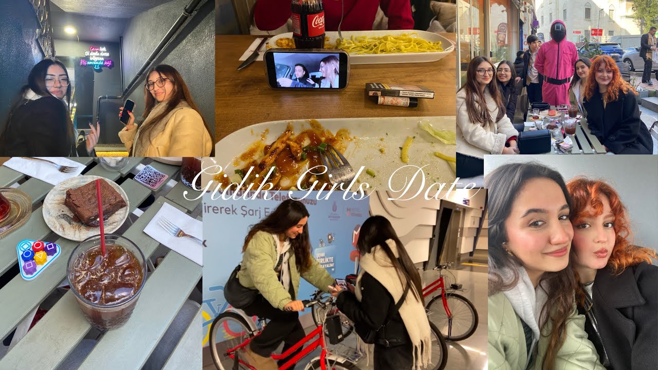 GİDİK GIRLS DATE!! | Squid game kafe, 101 okey ve kızlarımla bolca ...