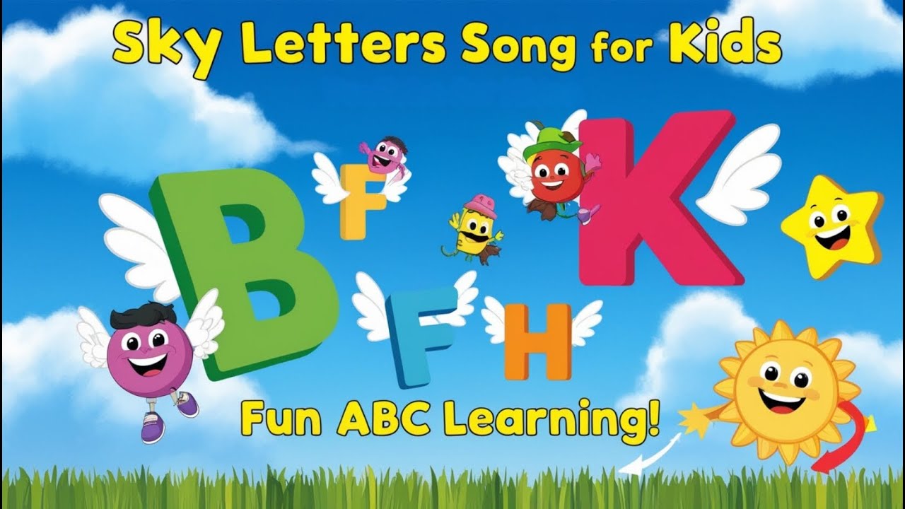 Sky Letters Song for Kids | Fun ABC Learning with Yo-Yo Kids | Alphabet ...