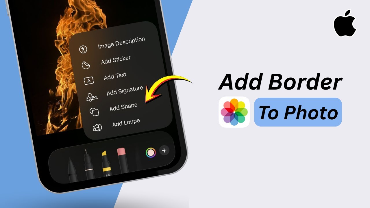 How To Add Border To Photo on iPhone (2026) | Easy Photo Border Trick ...