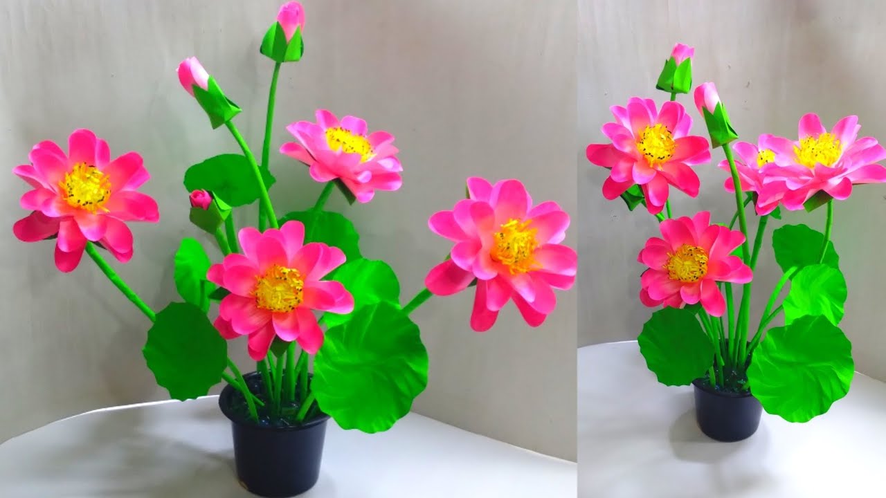 Beautiful paper flowers easy / how to make paper flowers / A4 mal ...