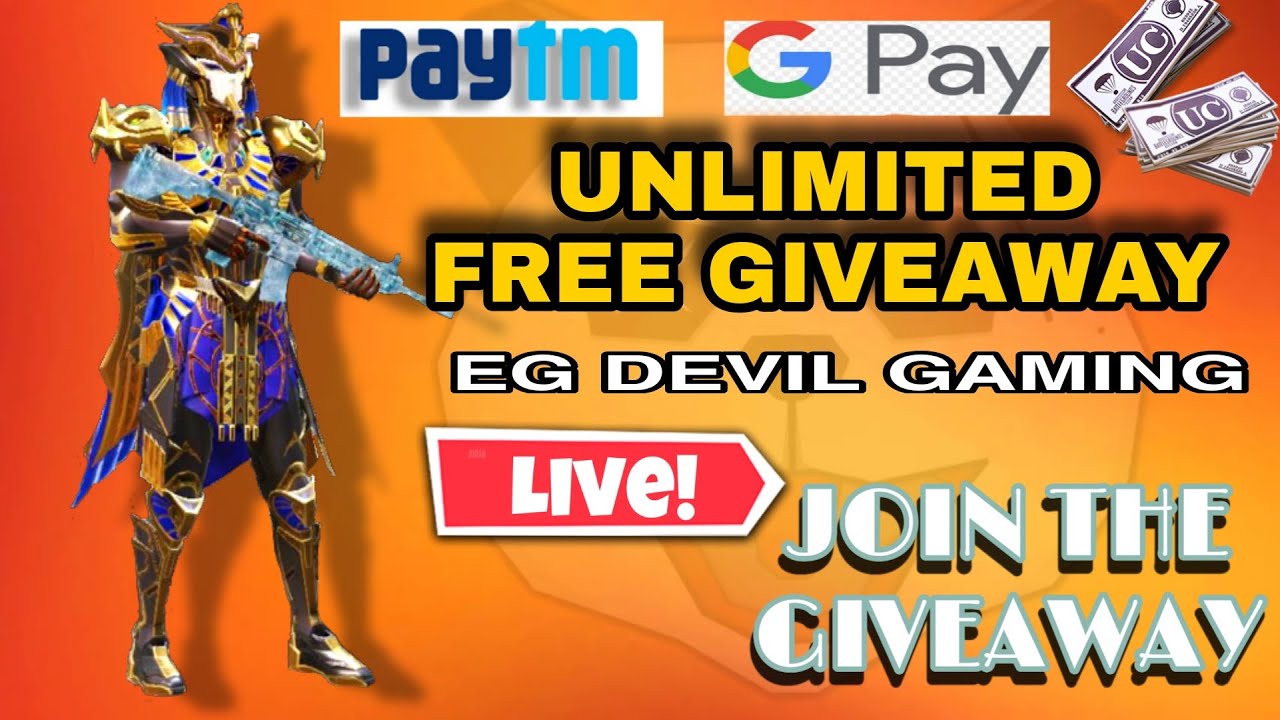 BGMI UNLIMITED FREE GIVEAWAY EG DEVIL GAMING | #bgmi #pubgmobil #beast - YouTube