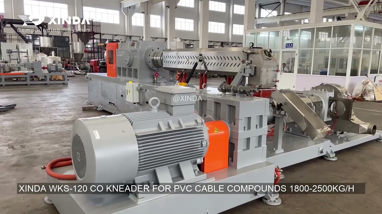 XINDA WKS120 Co Kneader for PVC Cable Compounds 18002500kgh - YouTube