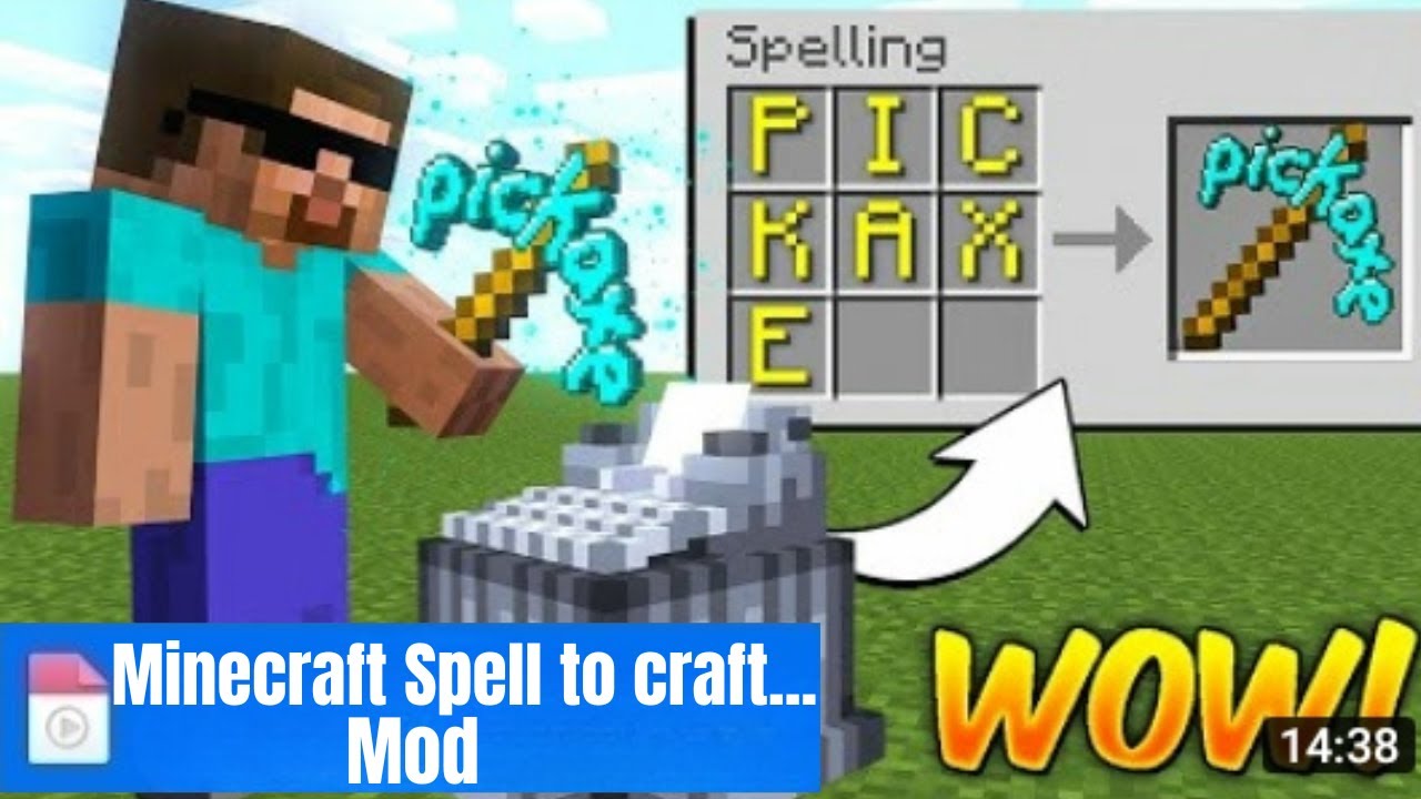 MINECRAFT BUT I HAVE TO SPELL TO CRAFT MOD DOWNLOAD LINK || MEDIAFIRE ...