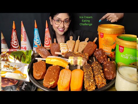 Eating Ice Cream, Cornetto, Bar Ice Cream | Eating Challenge | Big bites | Mukbang