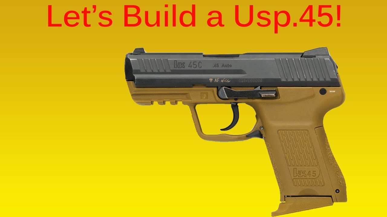 How to Make a Cardboard HK USP .45 Pistol - YouTube