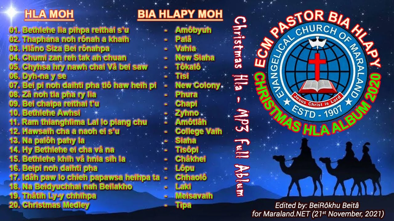 Christmas Hla Full Album MP3 - ECM Pastor Bia Hlapy | Album 2020 - YouTube